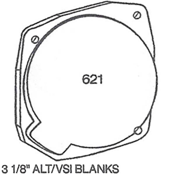 3-1/8 Alt/VSI Raised Face Cover Plate Mk621 | Aircraft Spruce Australia