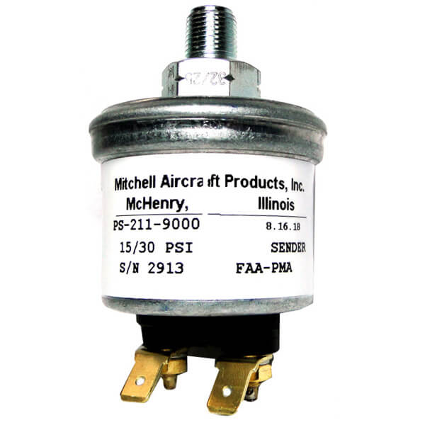 Mitchell Fuel Pressure Sender 1/8 NPT Thread PS-211-9000 | Aircraft ...