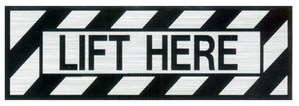 Soft Aluminum Decal Lift Here | Aircraft Spruce Australia