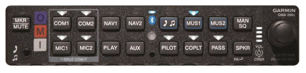 Garmin GMA 350HC Digital Audio Panel With Bluetooth | Aircraft Spruce ...