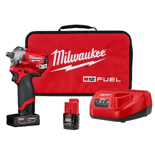 Milwaukee M12 FUEL Stubby 1 2 Inch Impact Wrench Kit Aircraft Spruce Australia