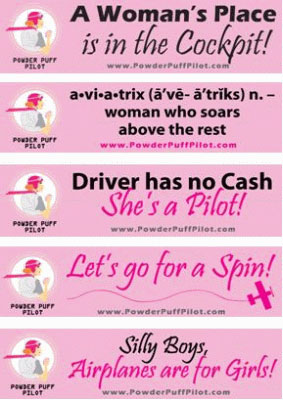 Powder Puff Pilot Bumper Stickers | Aircraft Spruce Australia
