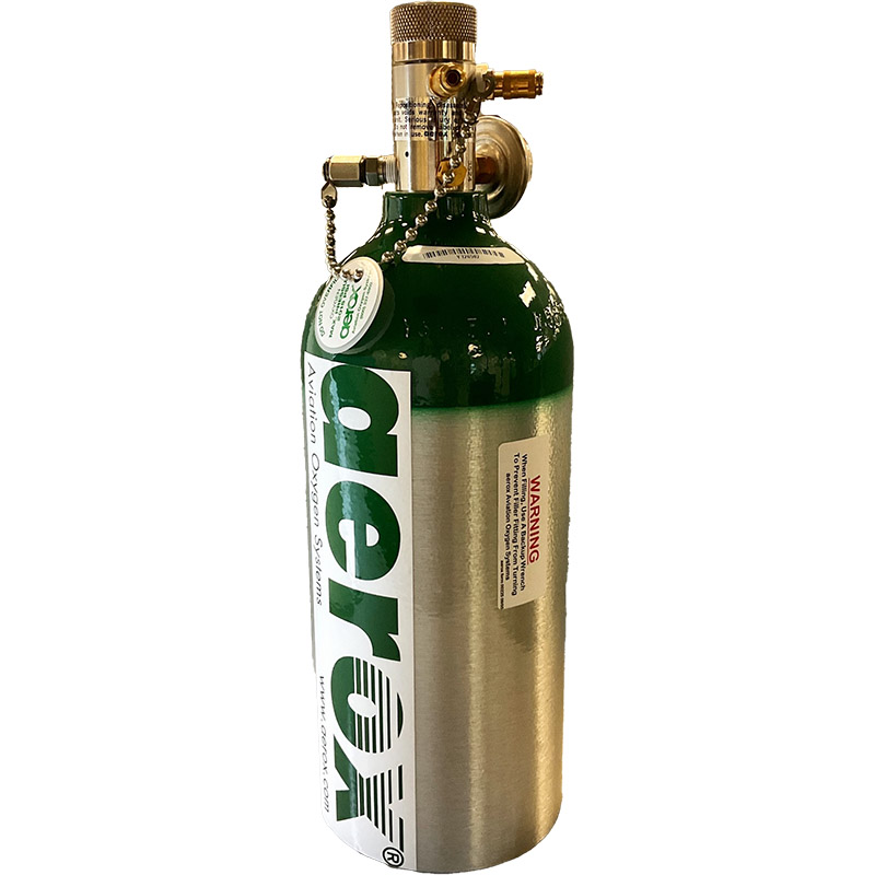 Aerox Oxygen System 2C - 9 Cubic Feet Cylinder | Aircraft Spruce Australia