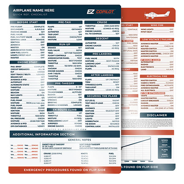 EZ CoPilot Cessna 172R Checklist | Aircraft Spruce Australia