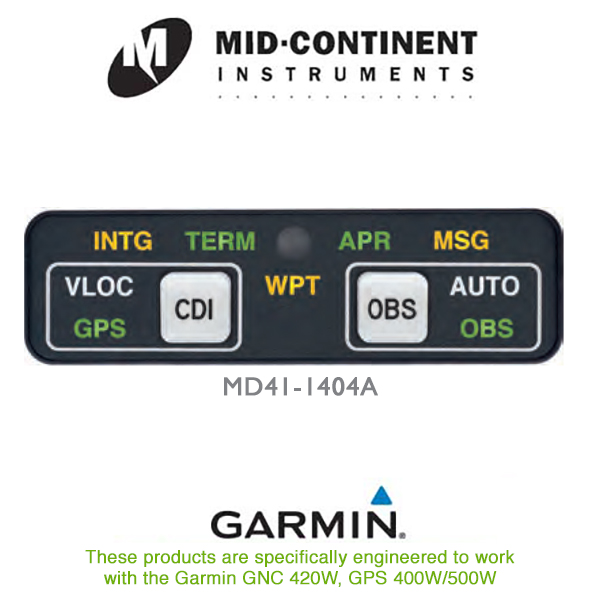 Mid-Continent GPS Annunciators - Garmin WAAS GNC 420W GPS 400W/500W ...