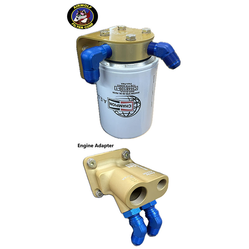 Airwolf Remote Mounted Oil Filters - Lycoming | Aircraft Spruce Australia